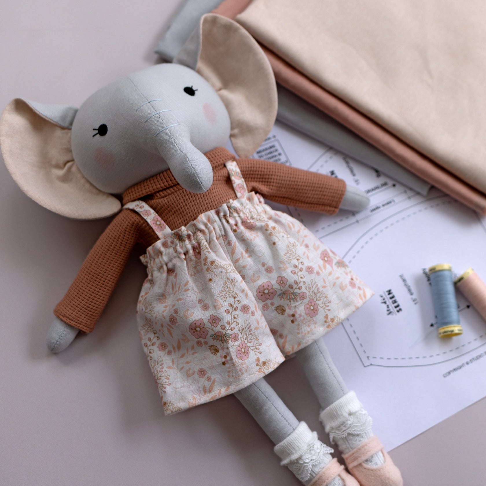 Elephant sewing pattern – Studio Seren